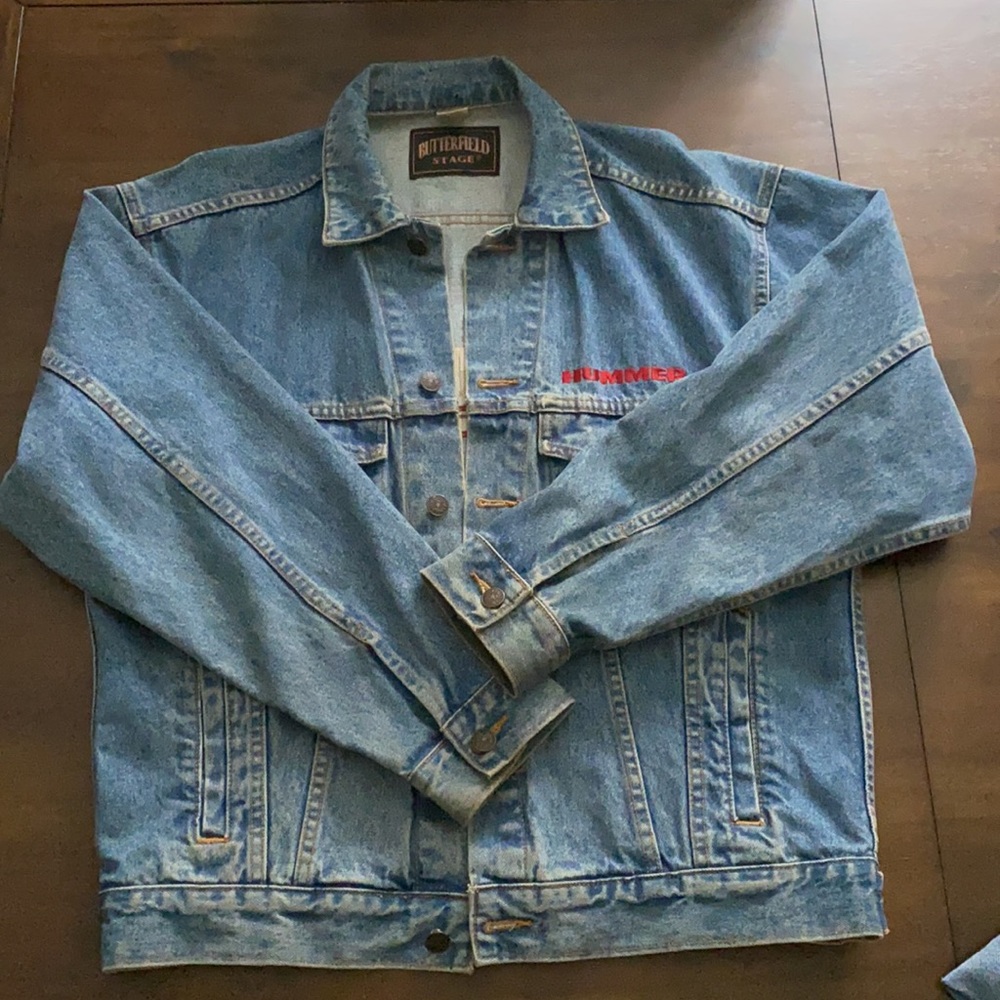Vintage 1990's Hummer Denim Jean Jacket, Men's Small.… - Gem